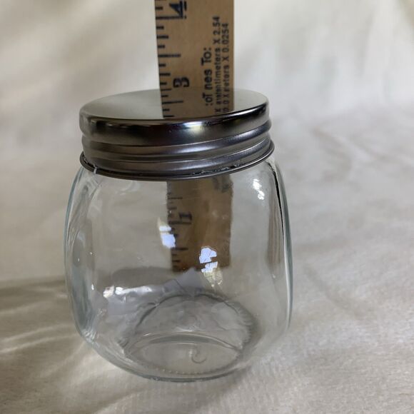 Unbranded | Kitchen | 3 Mini Glass Mason Jars Slanted Cookie Jar Candy ...